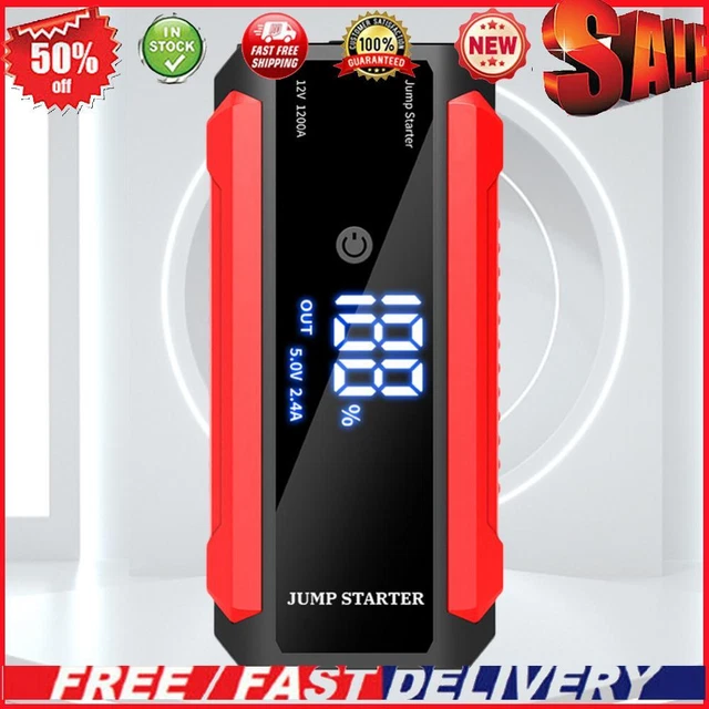 LED FLASHLIGHT STARTING Device Portable Car Jump Starter 12V Power Bank ...