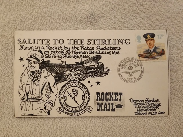 ROCKET MAIL FLOWN Cover | Great Britain 09/16/1986 Salute To The ...