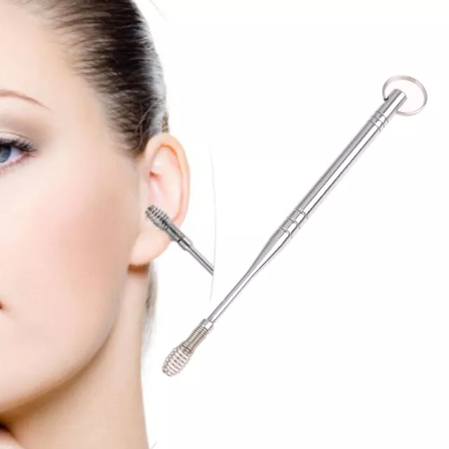 STAINLESS STEEL SPRING Spiral Ear Pick Spoon Wax Removal Cleaner Tool ...