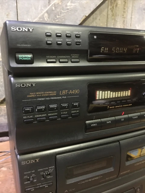 SONY LBT-A490 HI Fi Stereo Unit CD Amp Tuner Working Tape Decks Faulty ...