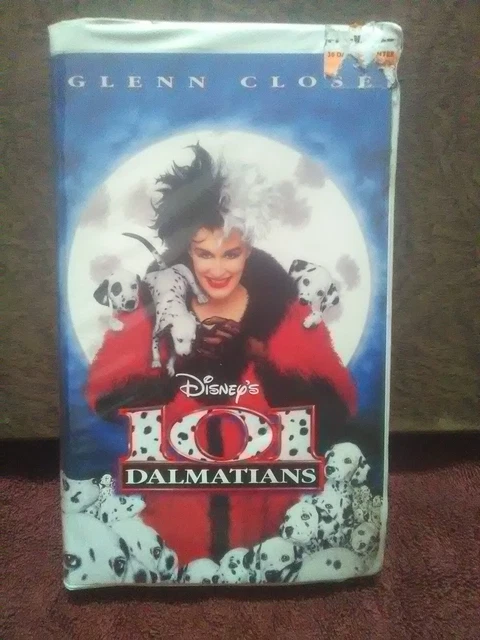 DISNEY’S 101 DALMATIANS VHS Tape In Clamshell Glenn Close 1996 Movie £5 ...