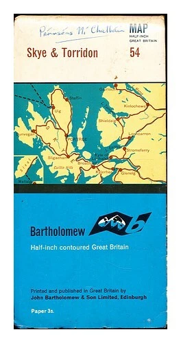 JOHN BARTHOLOMEW & SON, LTD Map: Half-Inch Great Britain: 54: Skye ...