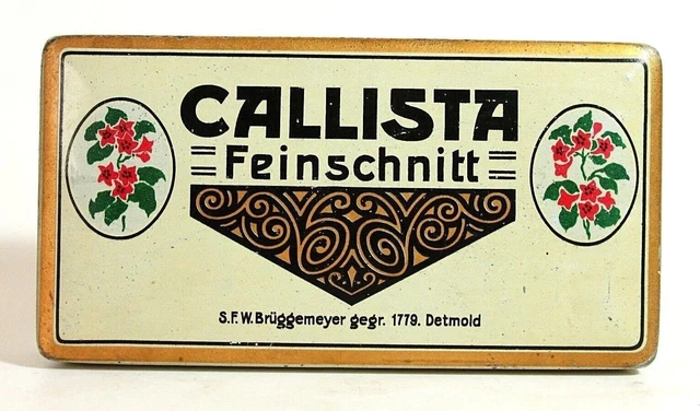 OLD ADVERTISING TIN Cigarette Box Callista Fine Cut Cigarettes Tin £17. ...
