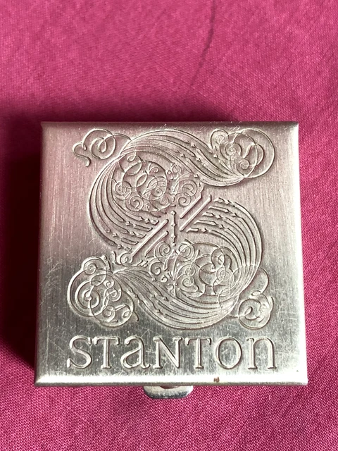 VINTAGE STANTON PHONOGRAPH Record Cartridge Stylus Empty Metal Box 1 1/ ...