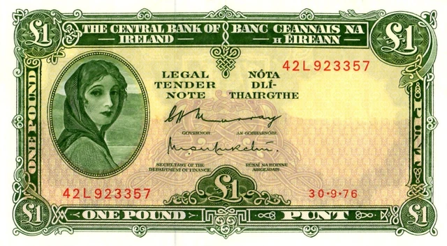IRELAND LADY LAVERY 1 pound Note 1976 UNC /B44 $74.02 - PicClick AU