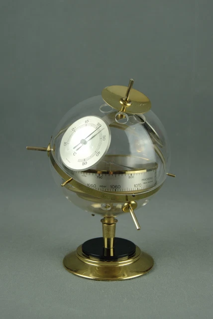 VINTAGE HUGER WEATHER Station Barometer Thermometer Art Deco Germany ...