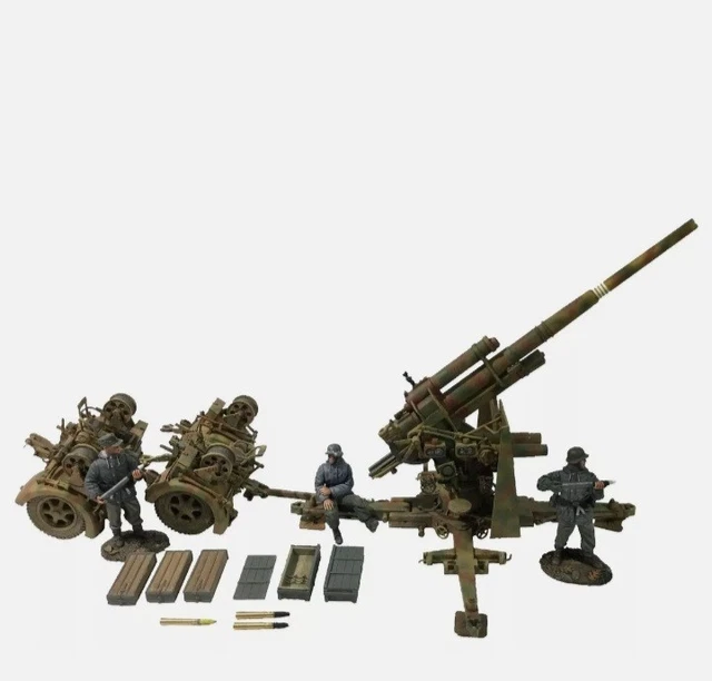BRITAINS 25059 GERMAN 88mm Flak Anti Tank Gun 3 Crew WW2 300 Made 2020 ...
