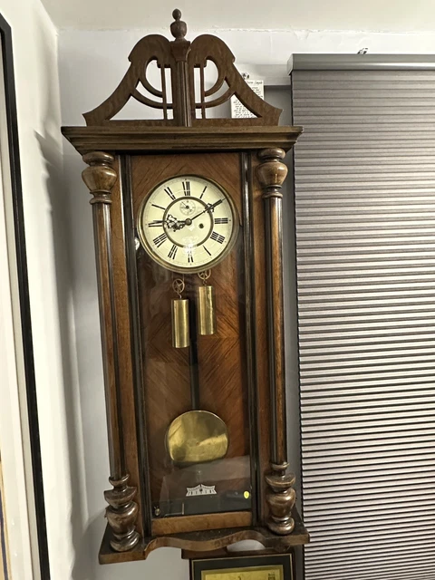 VIENNA DOUBLE WEIGHT regulator wall clock £89.10 - PicClick UK