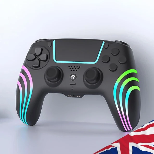 BLUETOOTH-COMPATIBLE WIRELESS CONTROLLER with RGB Light Game Controller ...