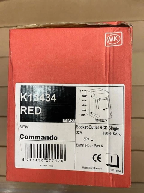 MK COMMANDO MK K13434RED Combi Unit 1Way 3P+E 32A £99.95 - PicClick UK