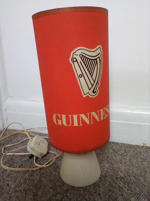 GUINNESS TABLE LAMP with Wooden Base. £125.00 - PicClick UK
