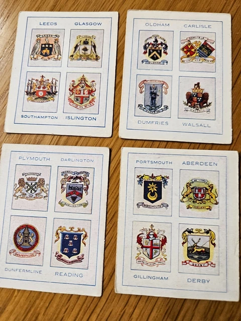 DC THOMSON Football Towns And Crests 1931 Part Set 19 Cards £5.92 ...