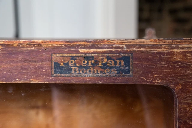 PETER PAN BODICES Vintage Wooden Shop Display Cabinet/Drawers £200.00 ...
