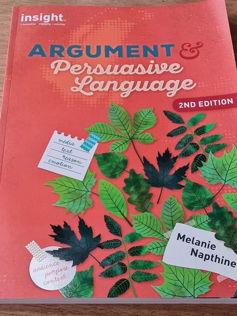 INSIGHT ARGUMENT & Persuasive Language 2nd Second Edition, Ld2 $21.95 ...