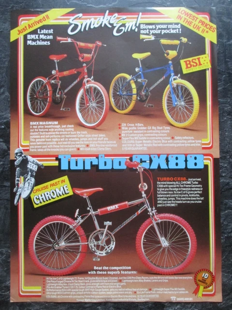 TURBO BMX FLYER OLD SCHOOL BMX ORIGINAL 80s BMX MAGNUM CATALOG POSTER ...