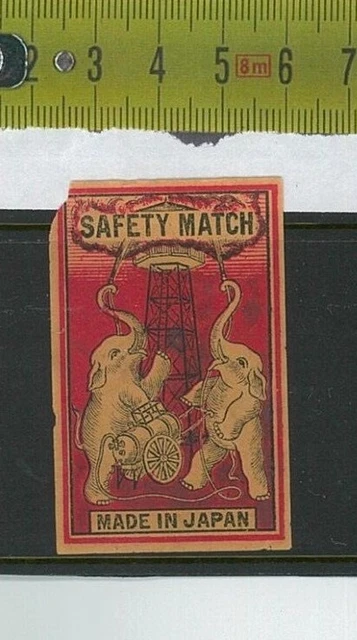 MATCHBOX LABEL ELEPHANTS and TANK Safety Match MADE IN JAPAN $2.95 ...