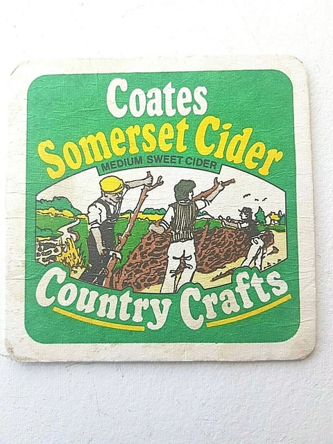 VINTAGE COATES SOMERSET CIDER ~ The Hedge-Layer Cat No'36 Beer mat ...