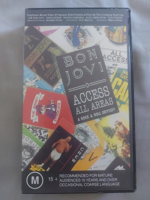 BON JOVI ACCESS All Areas A Rock & Roll Odyssey VHS Video Tape Hoyts ...