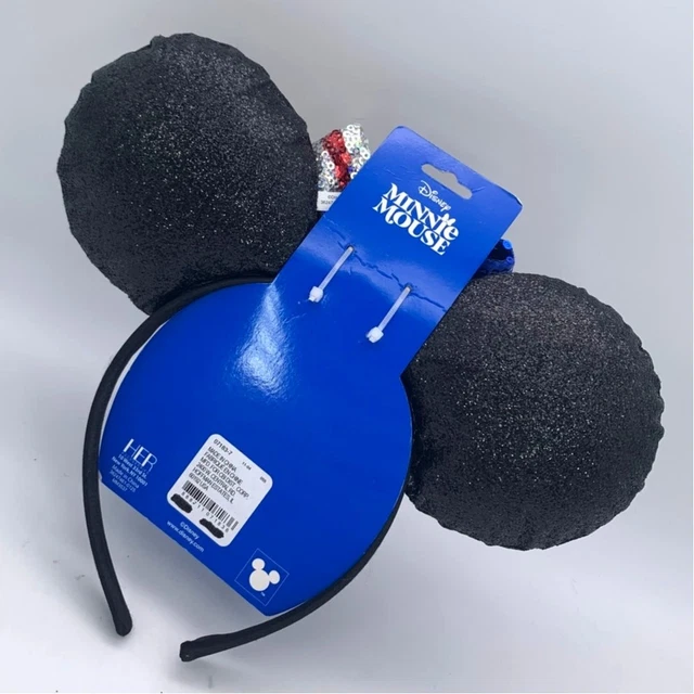 CLAIRES DISNEY HEADBAND Minnie Mouse Ears Patriotic Red White Blue USA ...