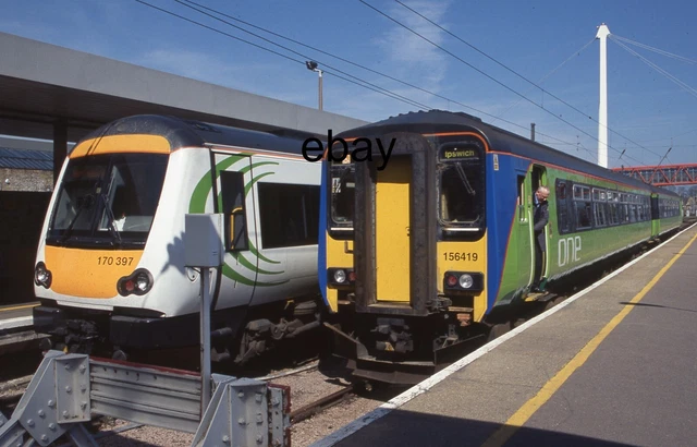 35MM RAILWAY SLIDE- DMU Class 156. 156419 & DMU Class 170. 170397 £2.99 ...