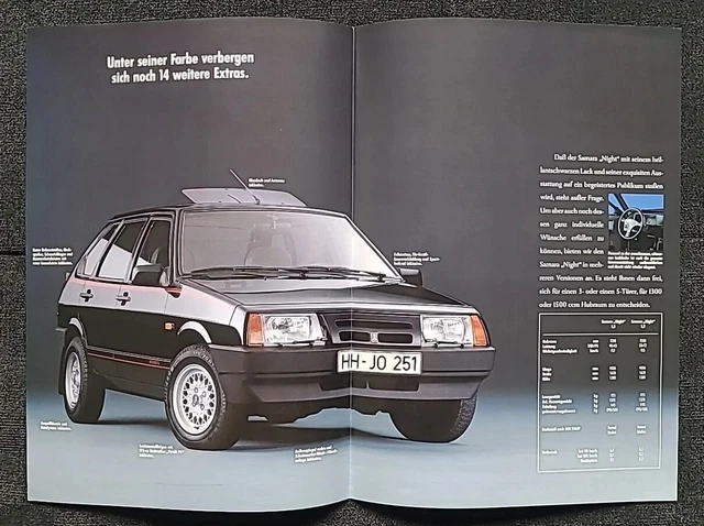 LADA SAMARA NIGHT Prospekt/brochure/folleto/opuscolo/broszura/brosura ...