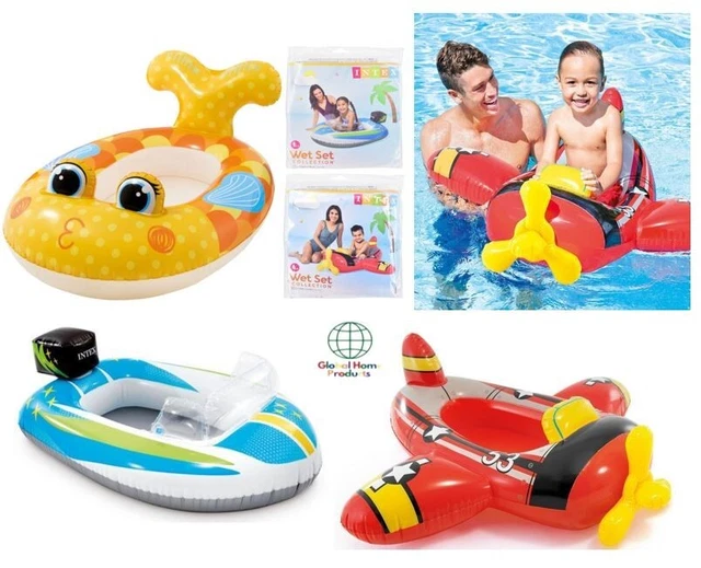 INTEX WET SET Cruiser Kids Swimming Pool Boat Rubber Tube Float Swim ...