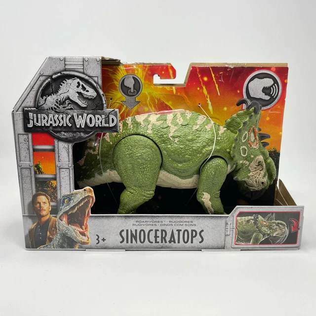 NEW MATTEL JURASSIC World Roarivores Sinoceratops Pachyrhinosaurus Toy ...