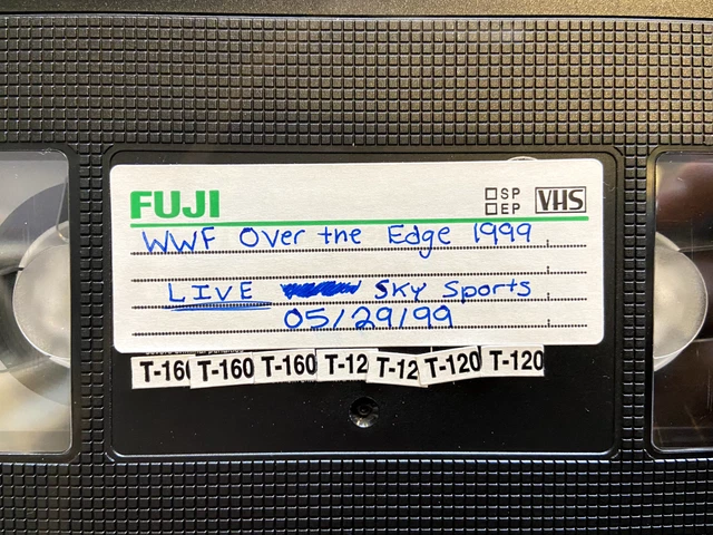 RARE WWF OVER The Edge 1999 VHS TAPE Live on PPV Video Tape OWEN HART ...