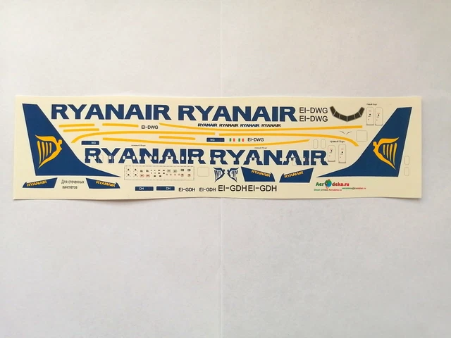 LASER DECAL BOEING 737-800 Ryanair £11.04 - PicClick UK