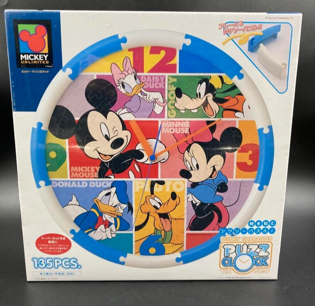 DISNEY MICKEY MOUSE Puzzle Clock Jigsaw Puzzles 135pieces Japan Rare ...