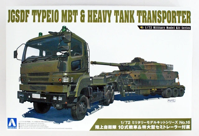 JGSDF TYPE 10 MBT & Heavy Tank Transporter - 1/72 - AOSHIMA $53.95 ...