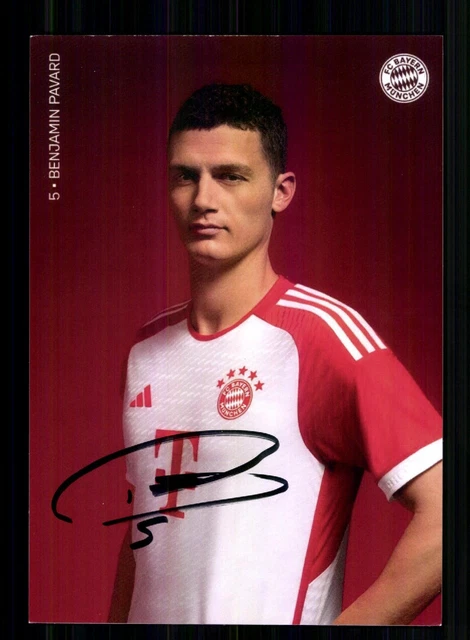 BENJAMIN PAVARD AUTOGRAMMKARTE Bayern München 2023-24 Original Signiert ...