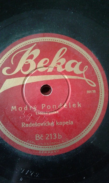 SCHELLACKPLATTE GRAMMOPHON TSCHECHISCH shellac 78 rpm Beka Radosevicke ...