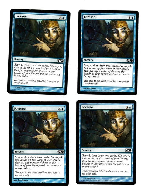 4X FORESEE JOUÉ M11 Mtg Magic Commander EDH 4x x4 EUR 1,94 - PicClick FR