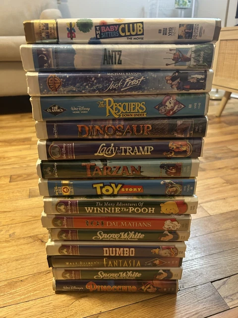 LOT OF 15 Vintage Disney VHS Movies! Collectors-Includes Pinocchio 1993 ...
