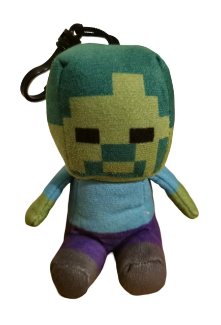 MINECRAFT BAG CLIP Keyring 5"Clip-On Zombie Mojang Soft Toy Plush ...