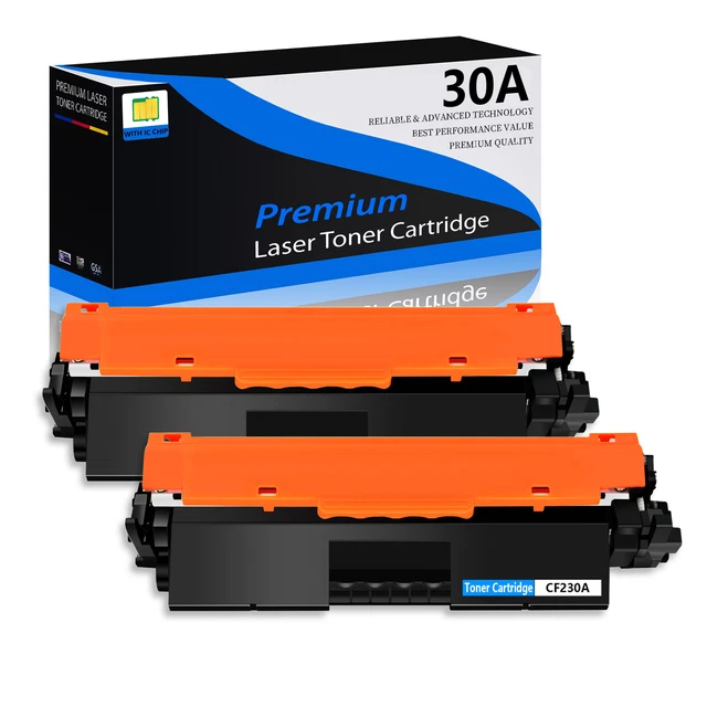 2PK BK TONER for HP CF230A 30A LaserJet Pro M203dw M203dn MFP M227 ...