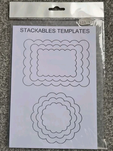 CRAFT STACKABLE TEMPLATES Square And Circle White BNIP £4.00 - PicClick UK