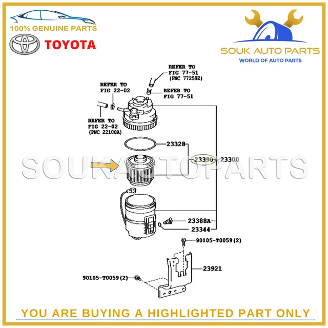 23300BZ010 GENUINE TOYOTA FILTER ASSY FUEL 23300-BZ010 EUR 69,47 ...