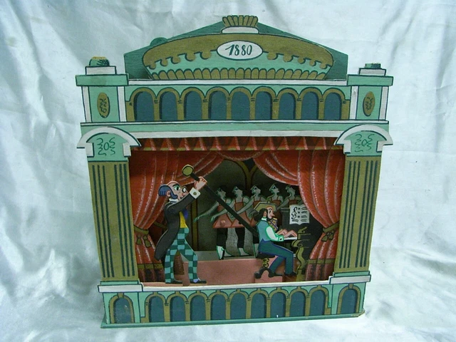 ANCIEN THÉÂTRE A Système Automate Miniature Ballet Opéra Marionnette ...