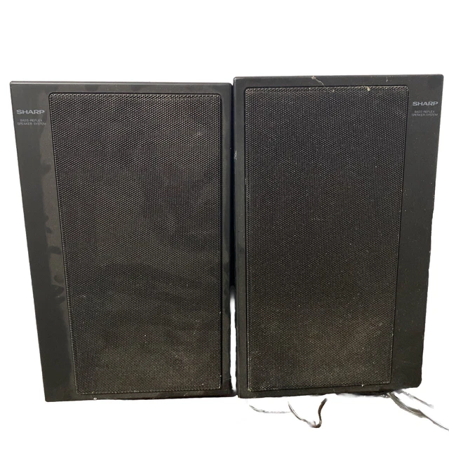 VINTAGE SHARP CP-F11E Black Bookshelf Speaker 8 Ohms 20 Watt Max £25.00 ...