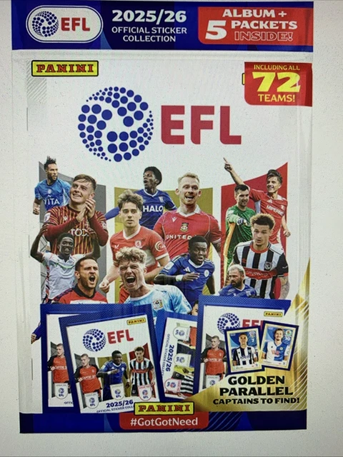 PANINI EFL 2025/26 Sticker Set Pre Order Event 95% Of All Album ...