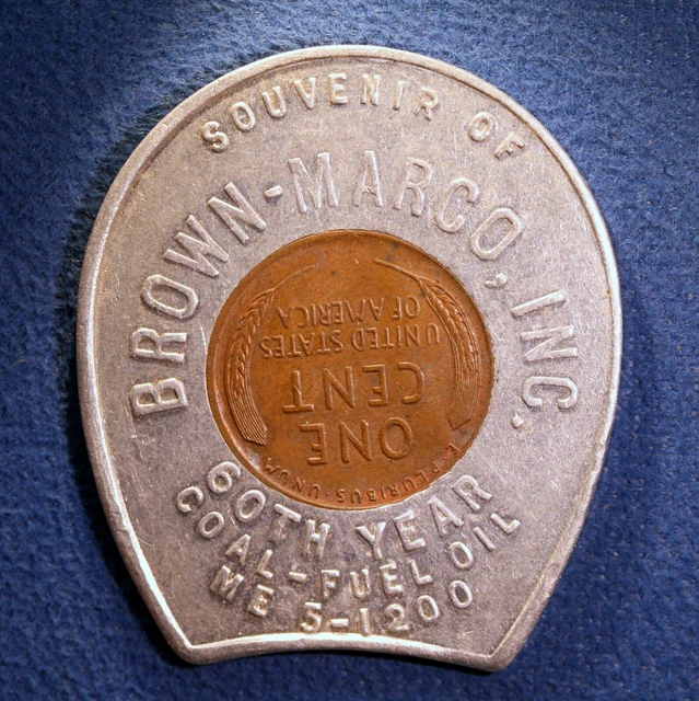 NICE ENCASED 1948-P Lincoln Cent - Brown-Marco Inc., Coal & Oil, Bronx ...