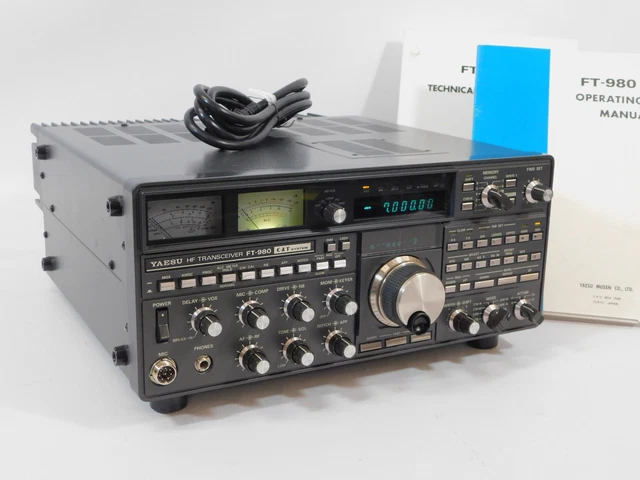 YAESU FT-980 VINTAGE Ham Radio HF Transceiver + Manuals (works well ...
