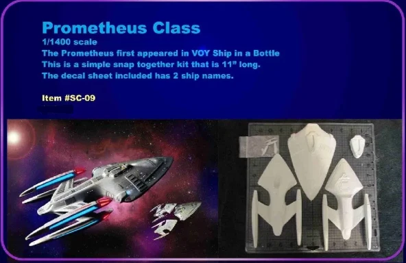 STARCRAFTS 1:1400 STAR Trek USS PROMETHEUS Starship Resin Model Kit #SC ...