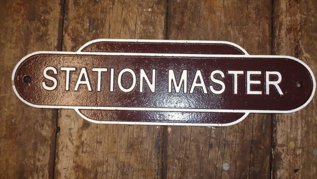 LOVELY STATION MASTER Railway Metal sign not enamel train gwr £19.75 ...