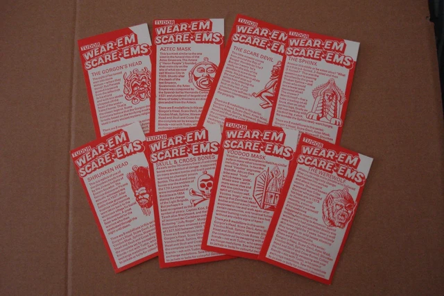 TUDOR CRISPS RARE Vintage Wear-Em Scare-Em Original Full Set Cards ...