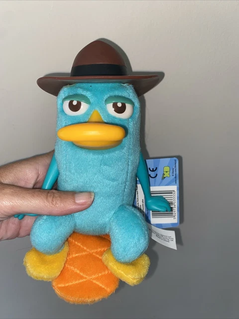 DISNEY PHINEAS & Ferb - Perry Platypus - Soft Plush Toy Hard Joints ...