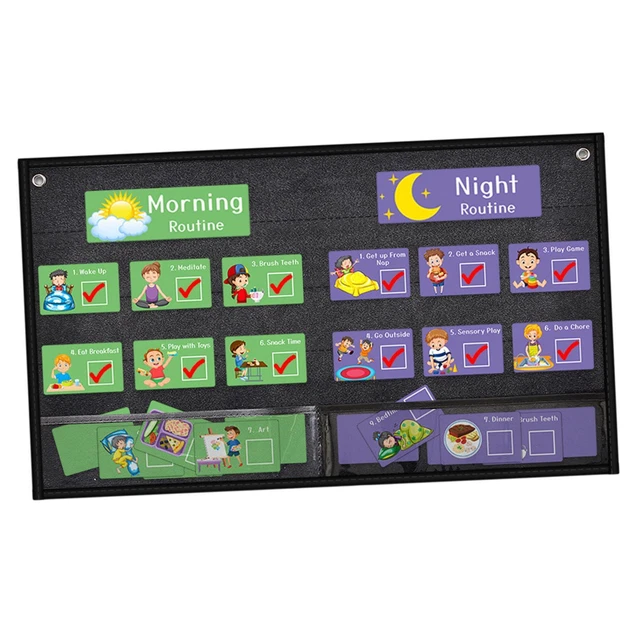 VISUAL SCHEDULE CHART for Kids Daily Routine Card for Toddlers Children ...