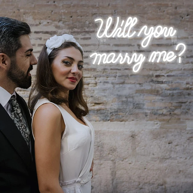 WILL YOU MARRY Me Neon Sign Marry Me Sign White Led Wedding Sign Neon ...
